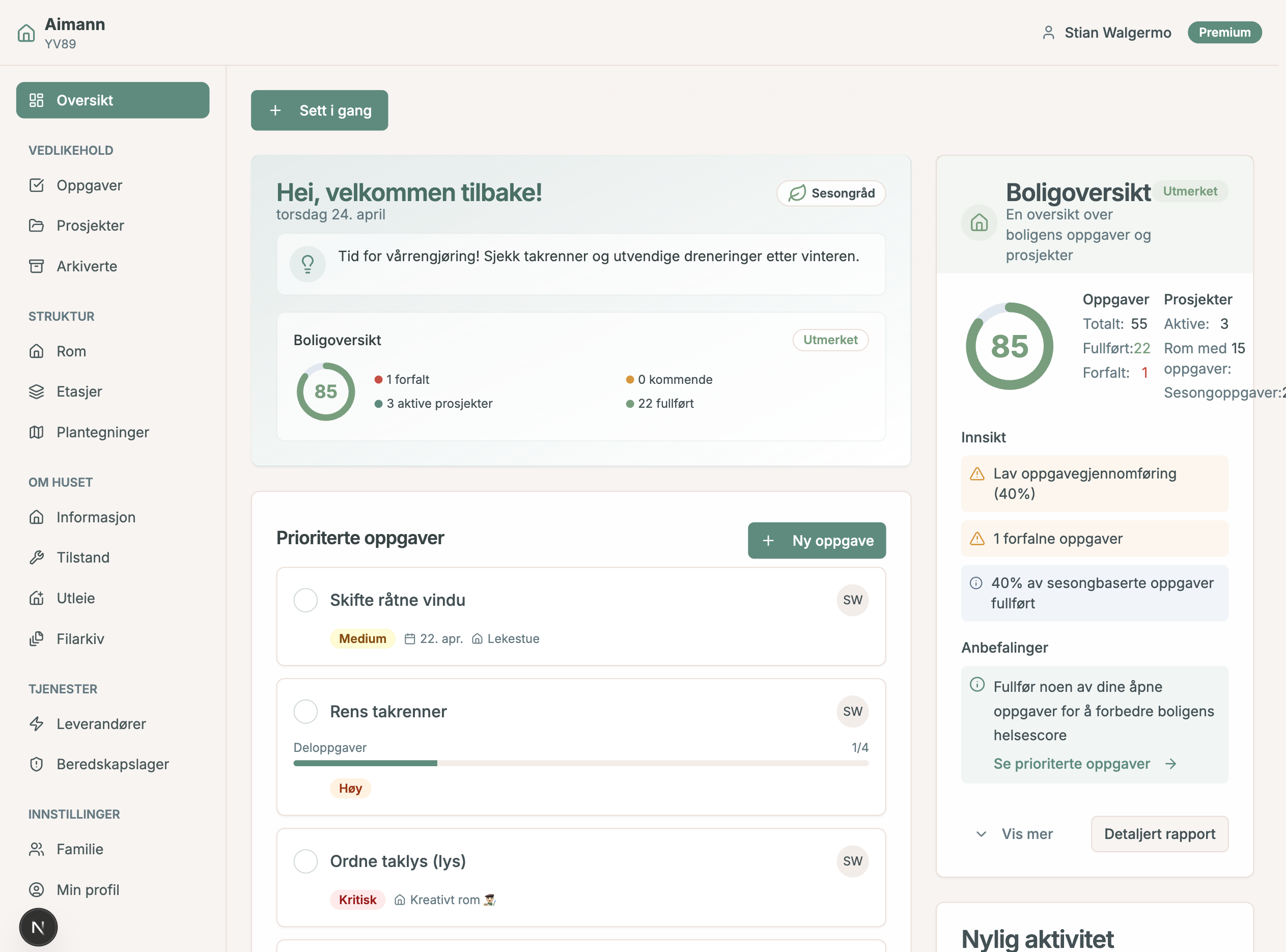 Aimann – Din komplette boligplattform for kontroll og oversikt